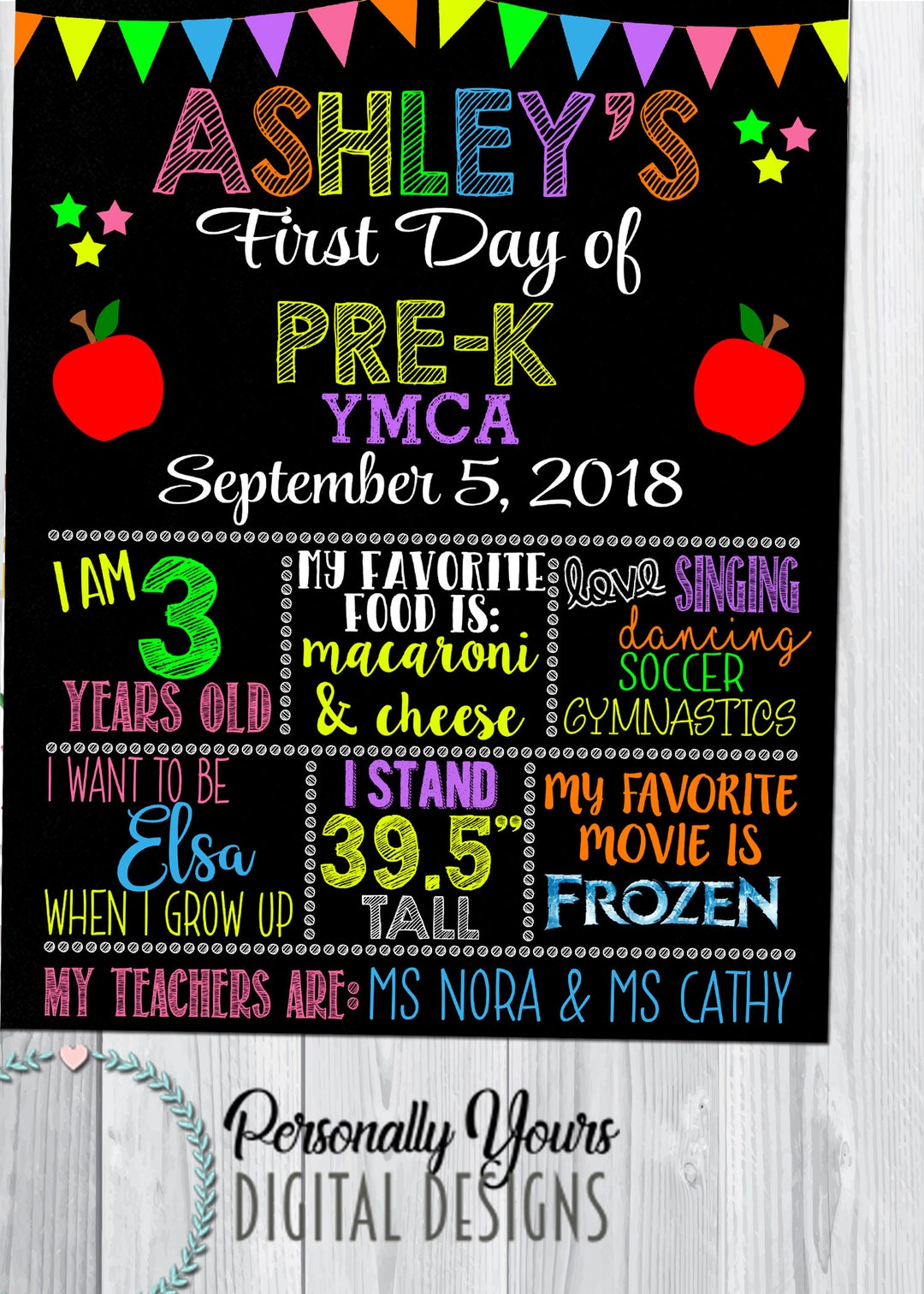 First Day of School Poster - Etsy