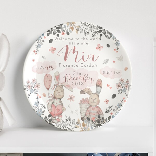 Baby Birth Plate - Etsy
