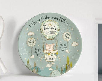 Baby Birth Plate | Etsy