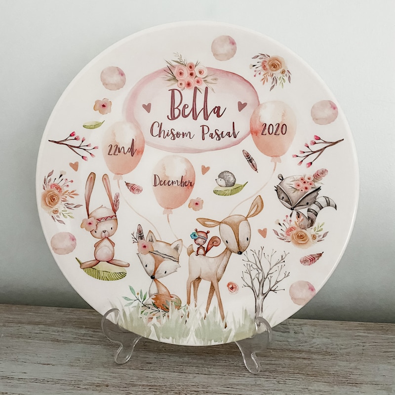 Baby Birth Plate - Etsy