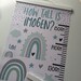 Personalised Height/ Growth Chart blue Pastel Rainbows - Etsy