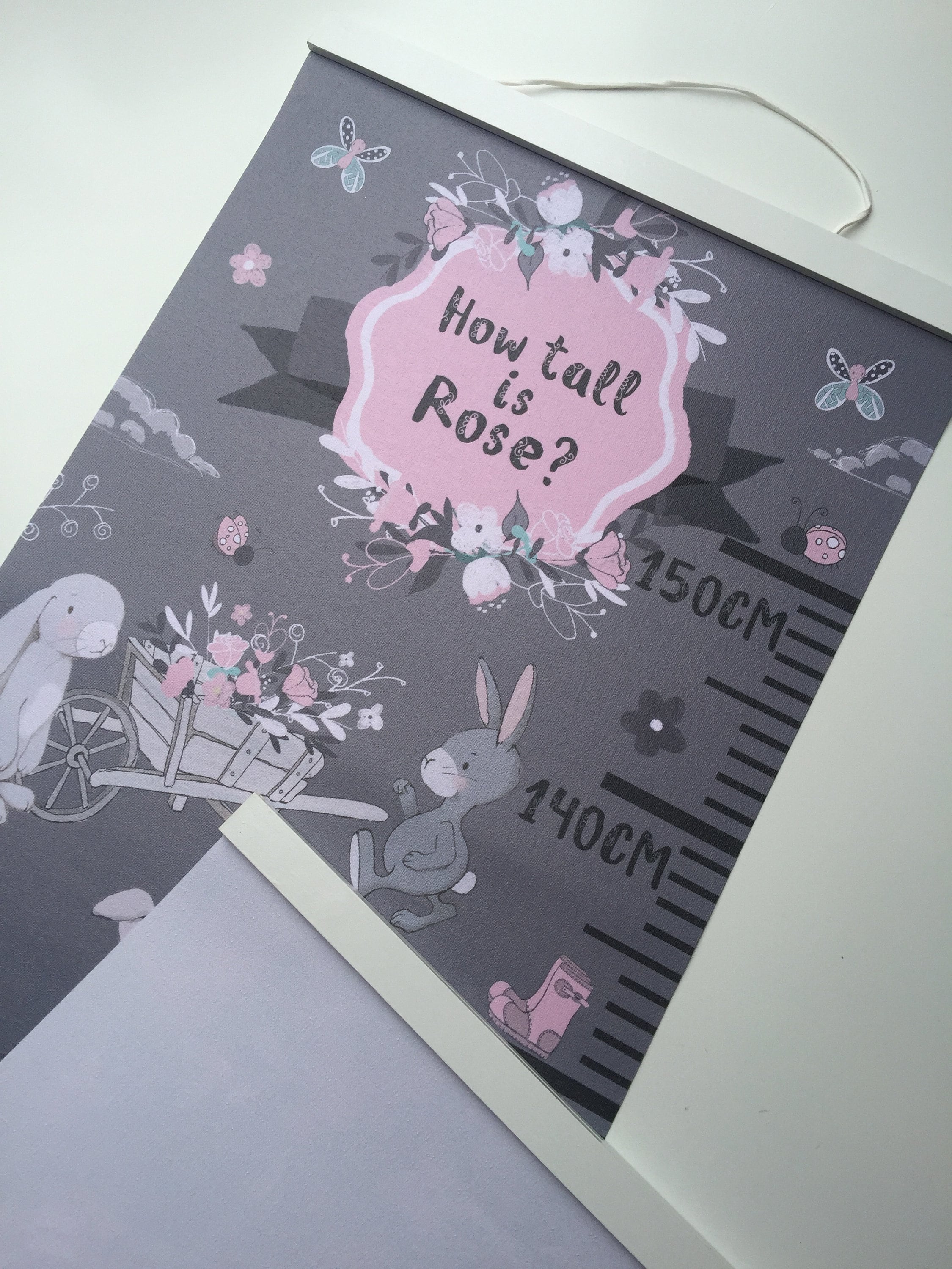 Personalised Height/ Growth Chart Bunny Rabbits Beautiful - Etsy