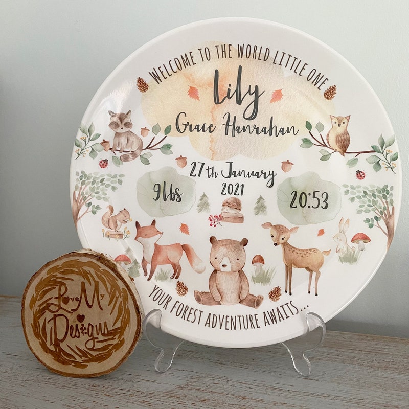 Baby Birth Plate - Etsy