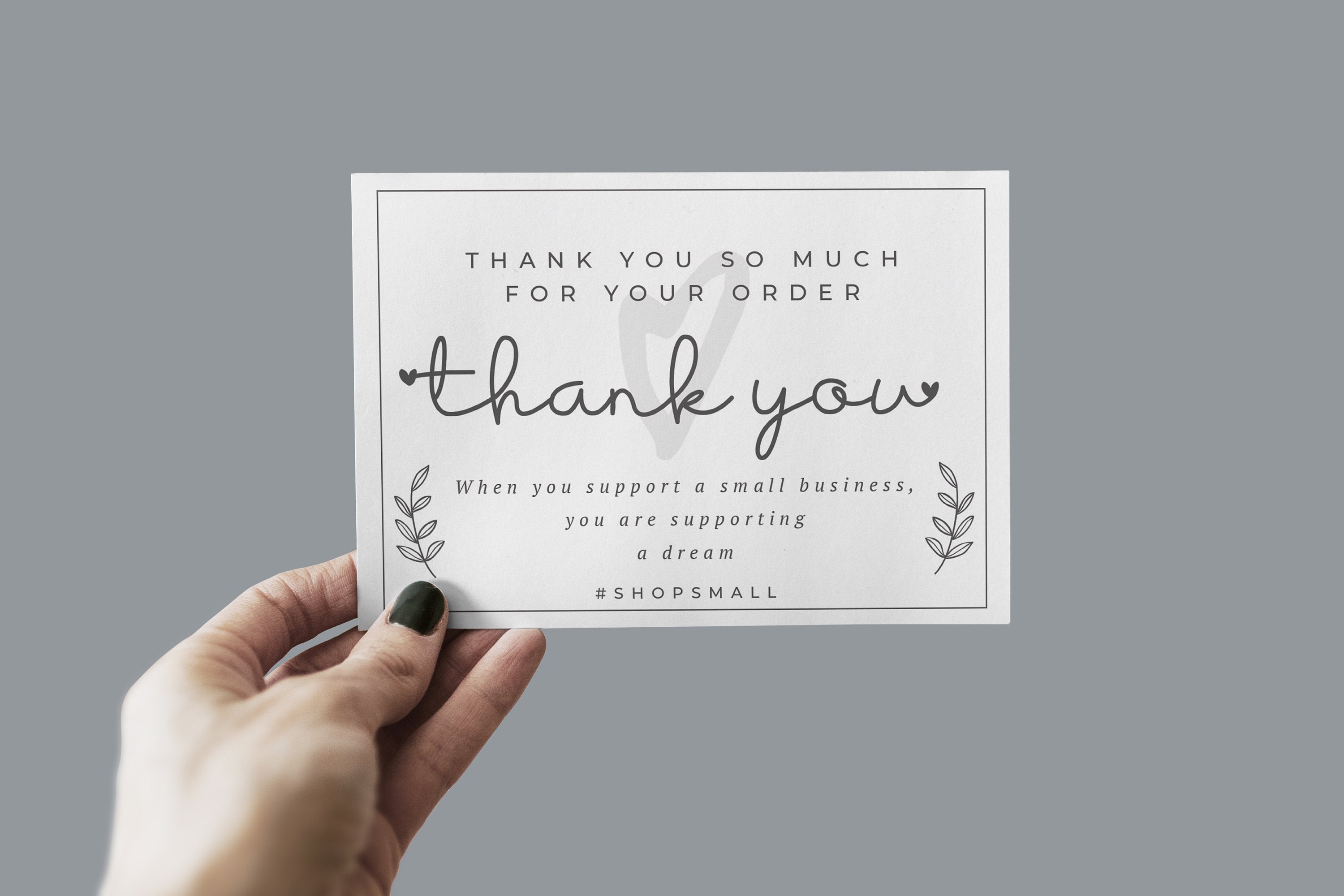 A7 Size Thank you For Your Order Cards x50 Printed on Glossy | Etsy