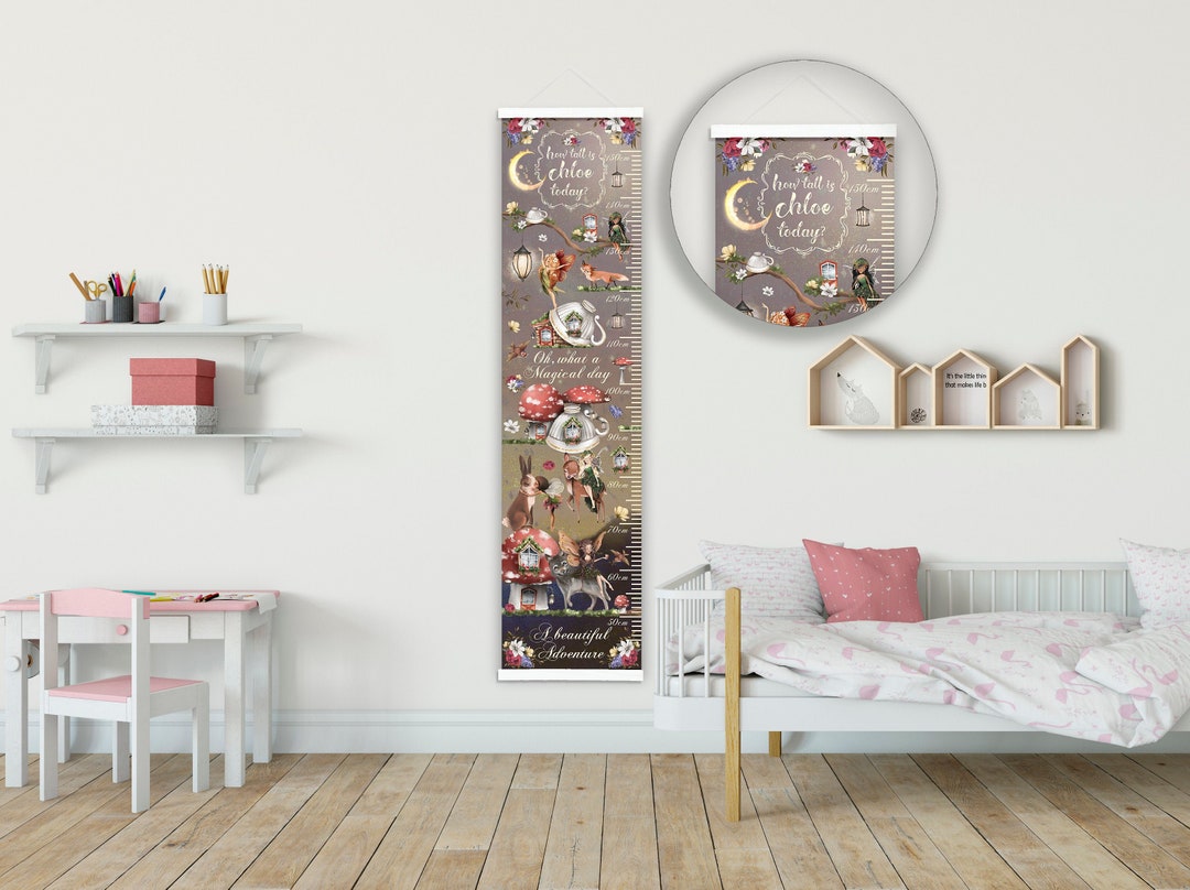 Personalised Height/ Growth Chart - Fairy Magical Adventure - Beautiful ...