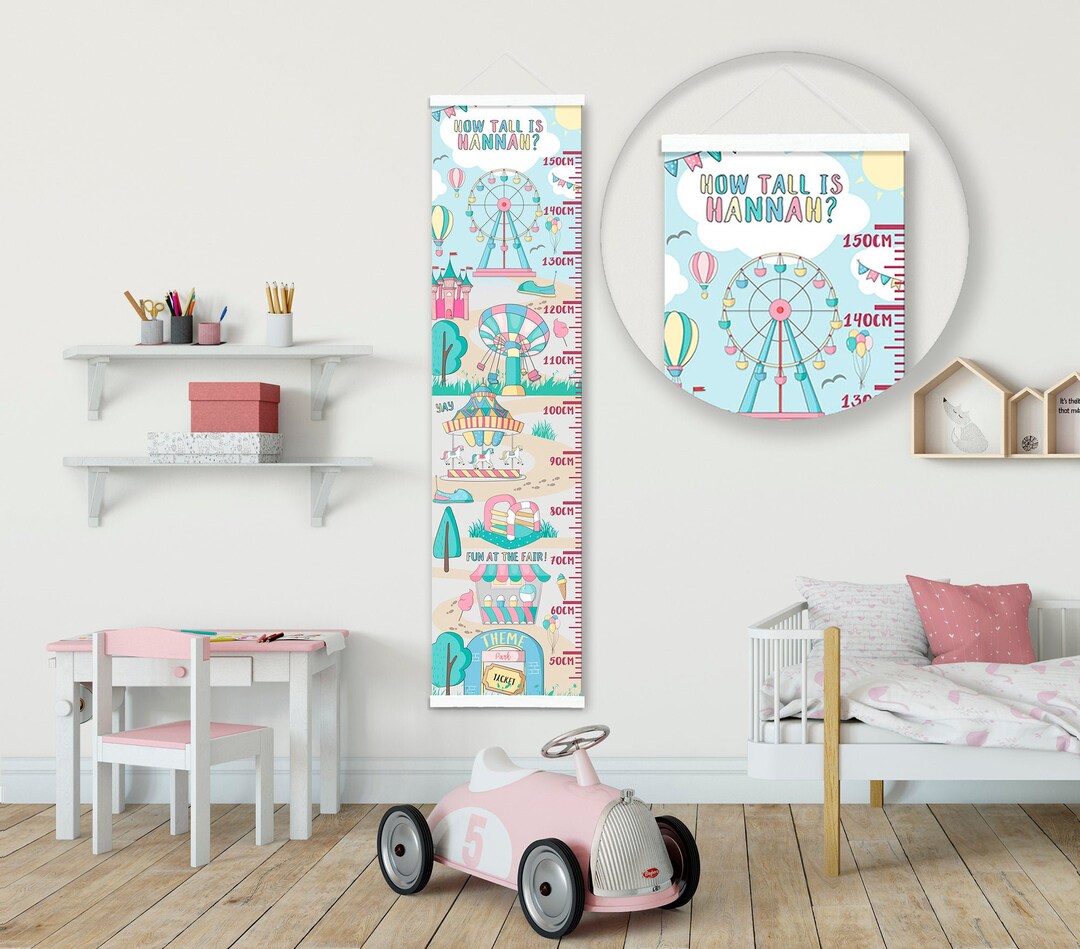 Personalised Height/ Growth Chart - Fun at the Fair - Beautiful Nursery ...