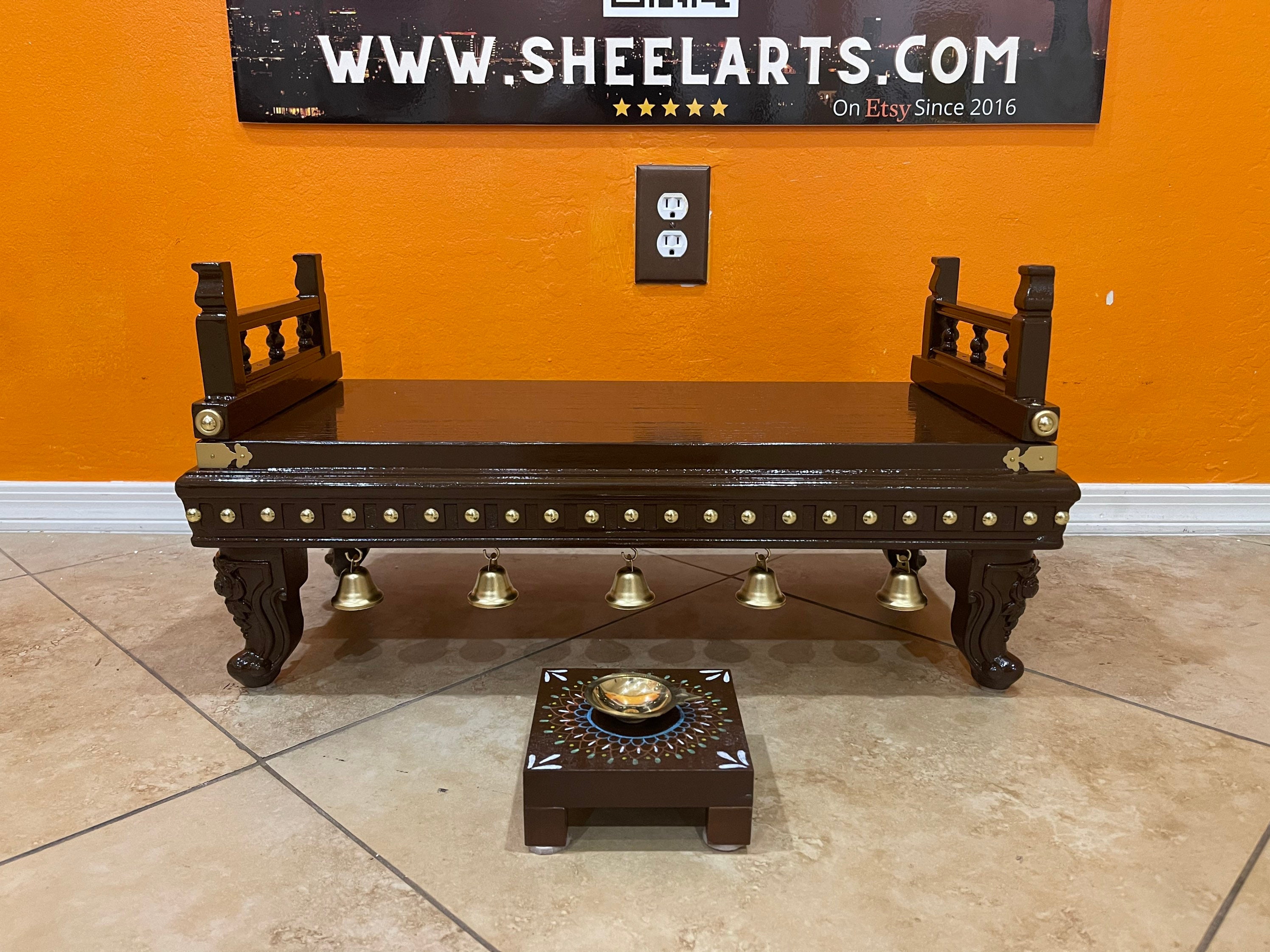 Wooden pooja table store