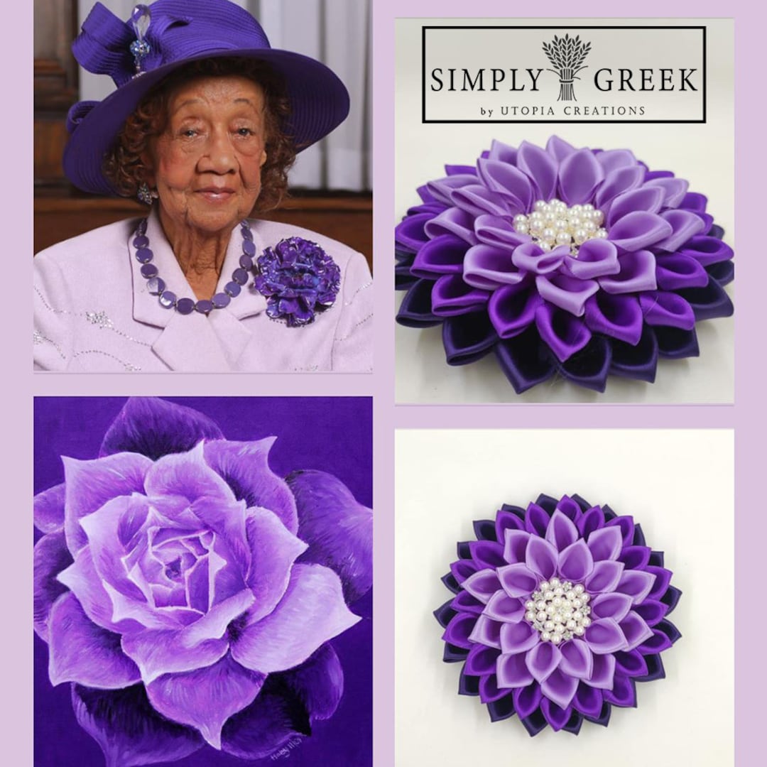 Monochromatic Purple Violet DST Inspired Flower Delta Sigma Theta ...