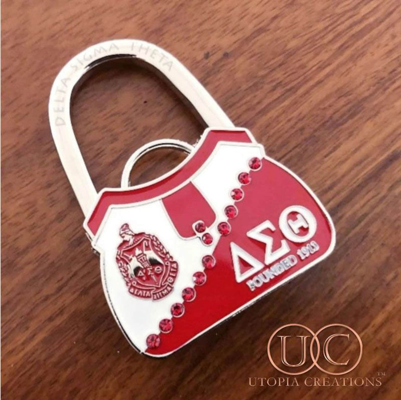 Delta Sigma Theta Purse Hanger, ΔΣΘ Collapsible Purse Hook - Etsy