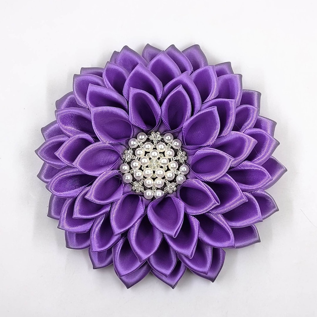 Solid Light Purple Ribbon Flower Corsage - Etsy