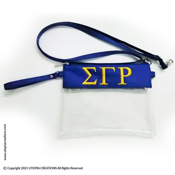 Sigma Gamma Rho Sorority Clear Embroidered Stadium Crossbody - Etsy