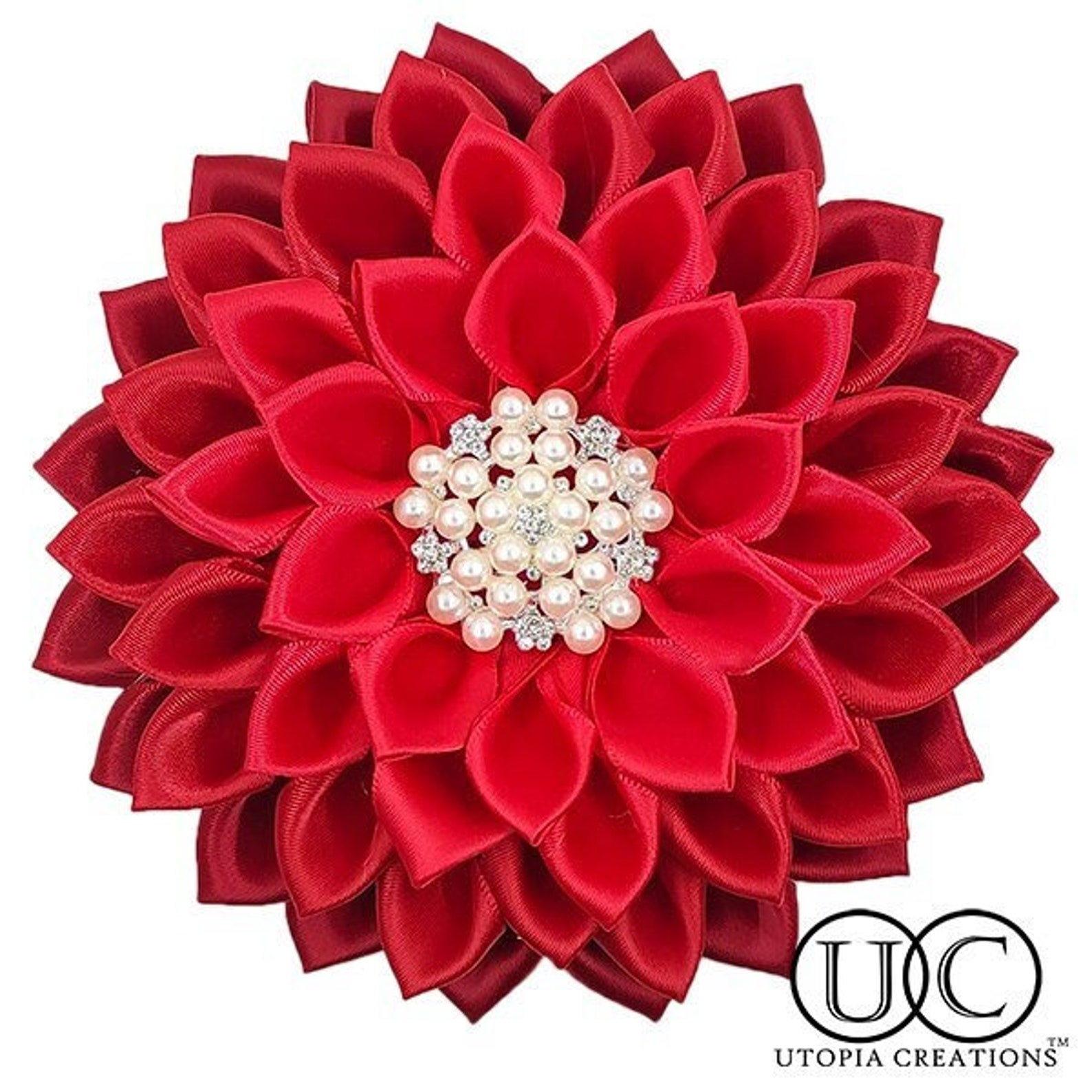 Crimson and Ruby Rose Sorority Flower Delta Sigma Theta - Etsy