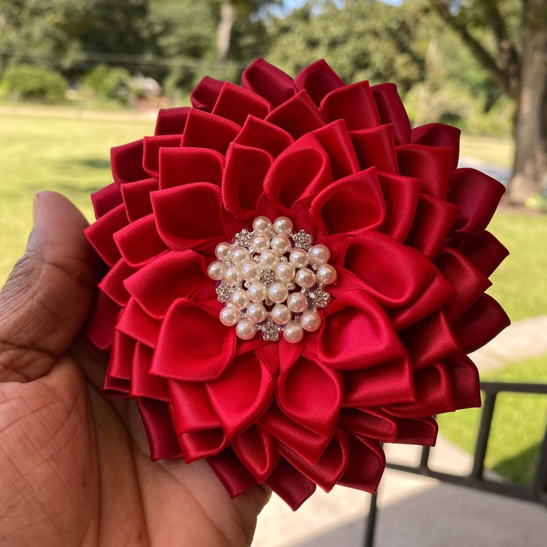 Crimson and Ruby Rose Sorority Flower Delta Sigma Theta - Etsy