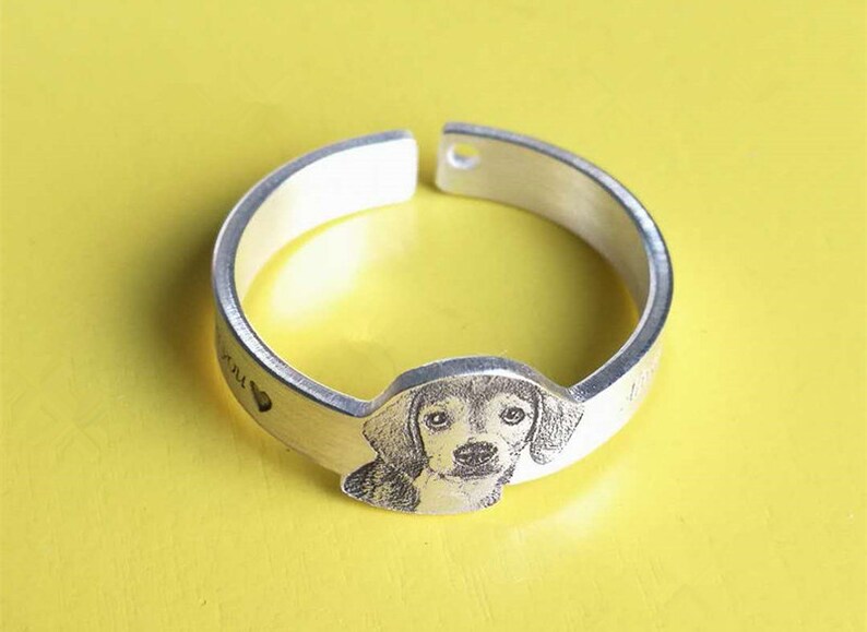 Portrait Ring Photo Ring Picture Ring Engraved Photo Rings - Etsy