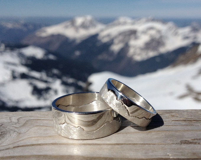 Handmade Eco Silver Mountain Ring Mountain Ring Landscape - Etsy