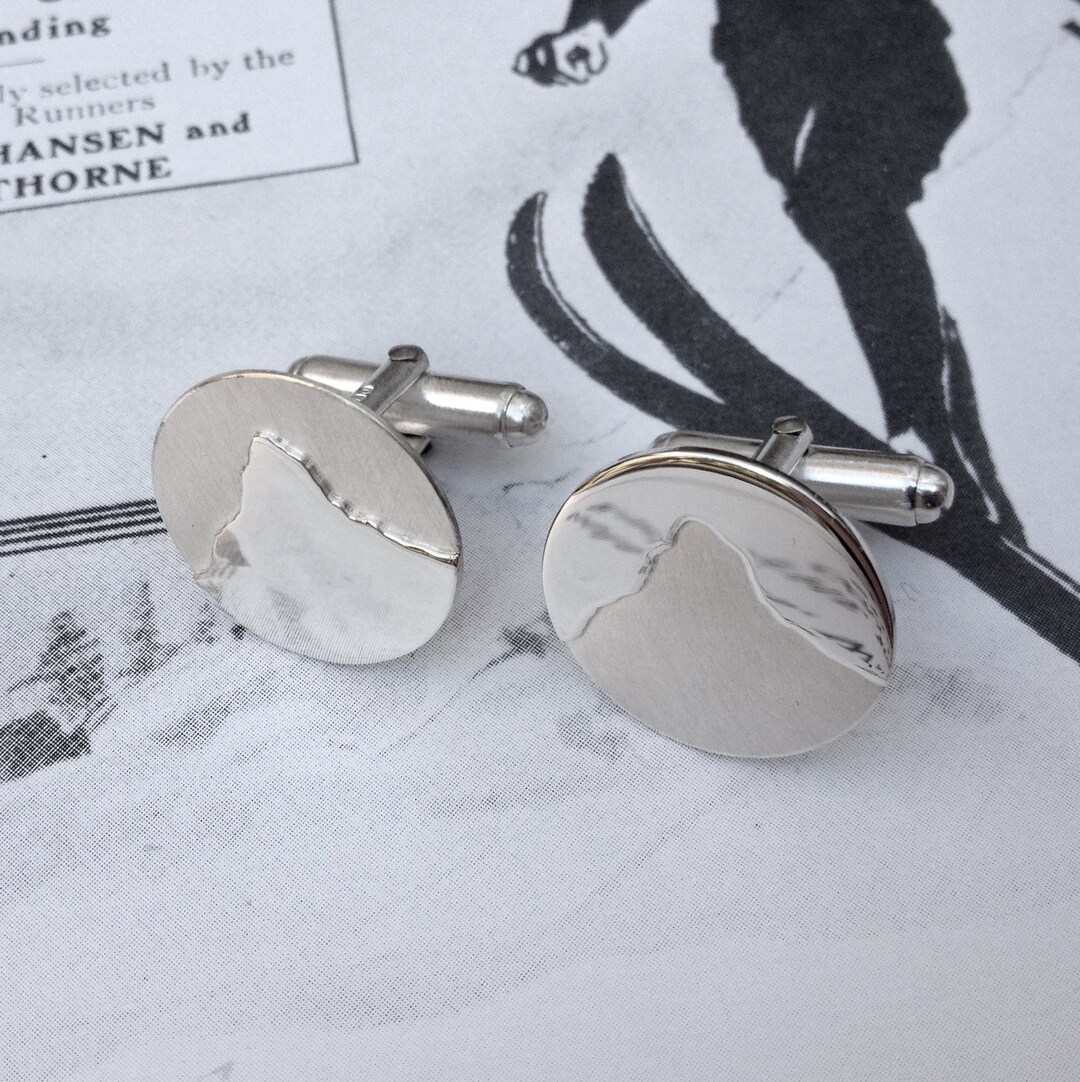 Handmade Matterhorn Sterling Silver Cufflinks: Swiss Mountain Jewelry ...