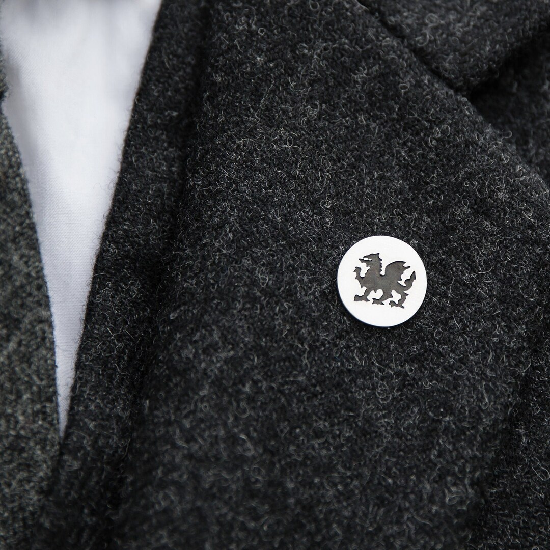 Welsh Dragon Lapel Pin | Handmade Sterling Silver Pin | Welsh Jewellery ...