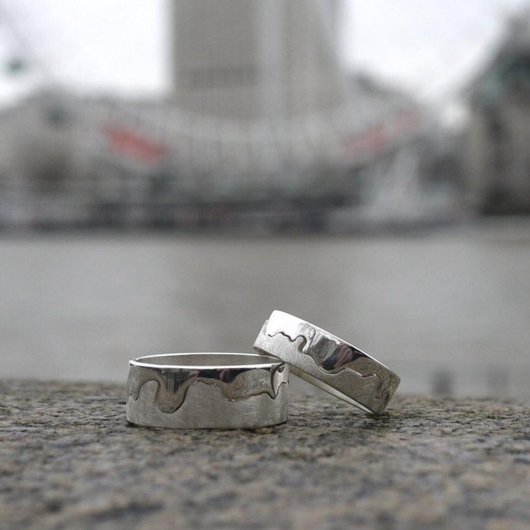 Handmade Sterling Silver River Thames Ring: London Landscape Jewelry - Etsy