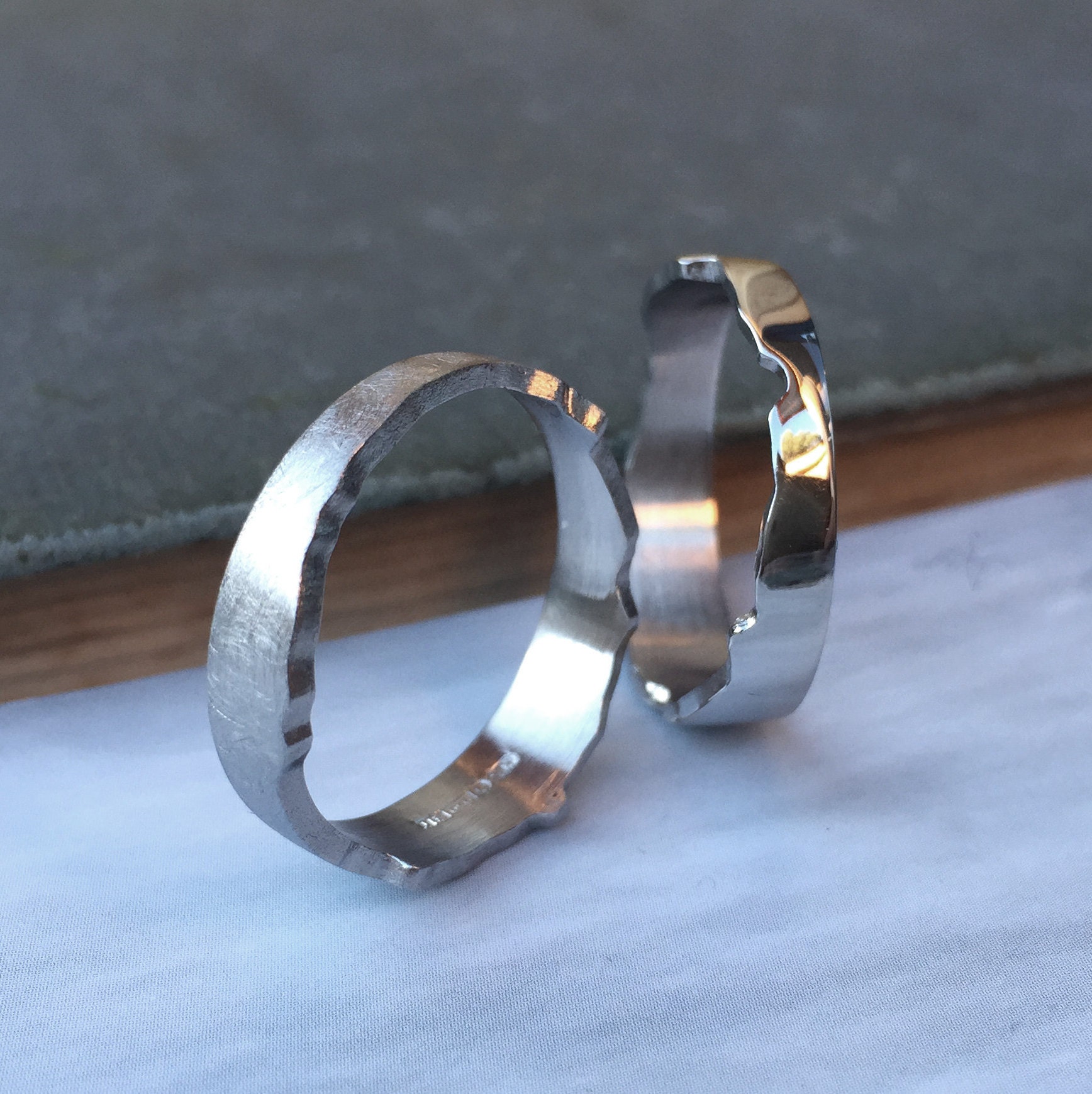 Platinum Coastline Ring Custom Map Ring Handmade Platinum - Etsy