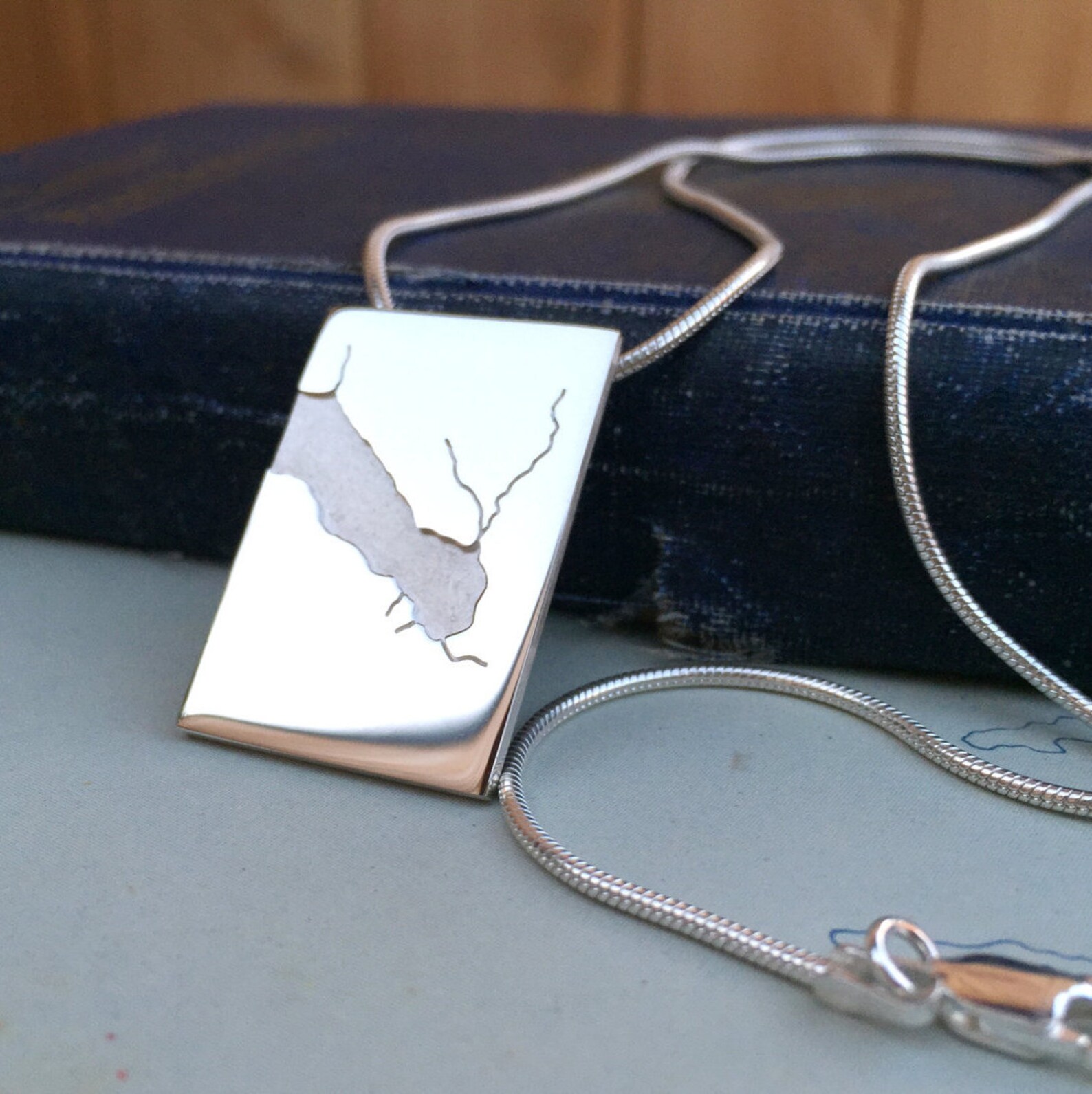 Mens Coastline Pendant Map Jewellery Map Pendant Unusual | Etsy