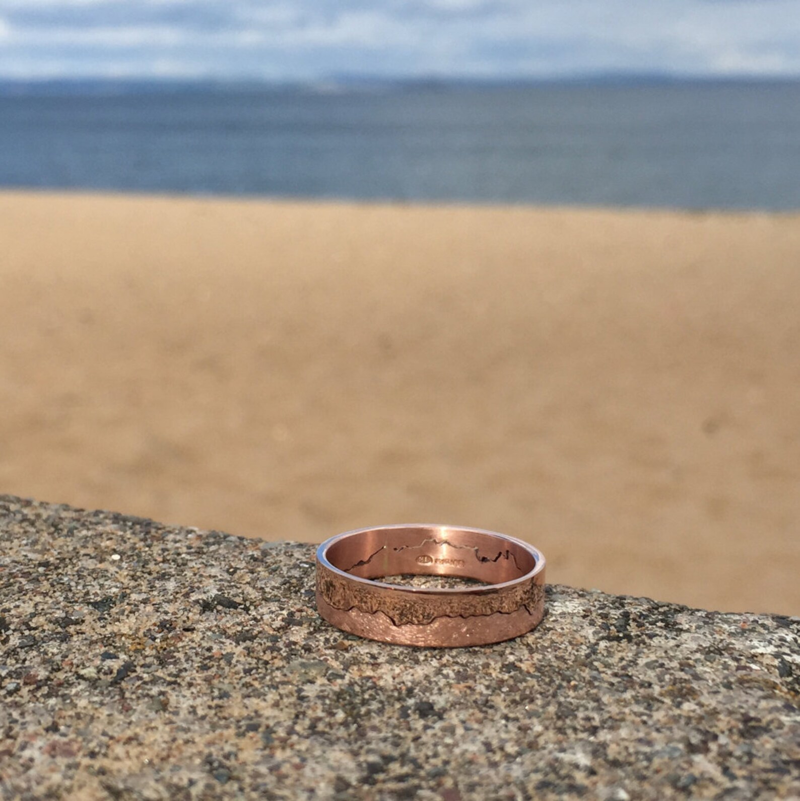 Rose Gold Coastline Ring Coast Ring Map Jewellery Travel | Etsy