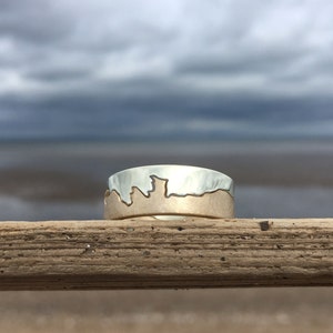 Two Tone Gold Coastline Ring | Coast Ring | Map Jewellery | Custom Map ...