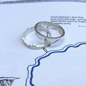 Personalised Gemstone Coastline Ring | Sapphire Ring | Coast Ring | Map ...