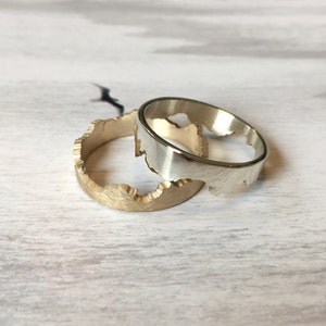 Two Tone Gold Coastline Ring | Coast Ring | Map Jewellery | Custom Map ...