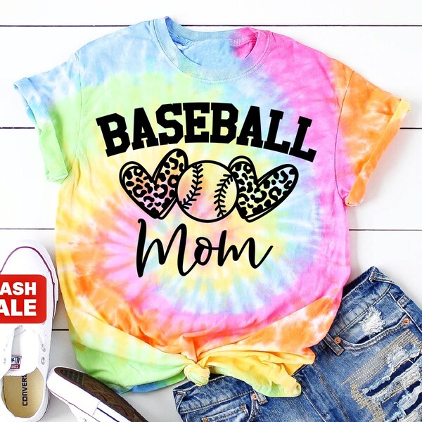 Baseball Mom Tie Dye Shirt Etsy