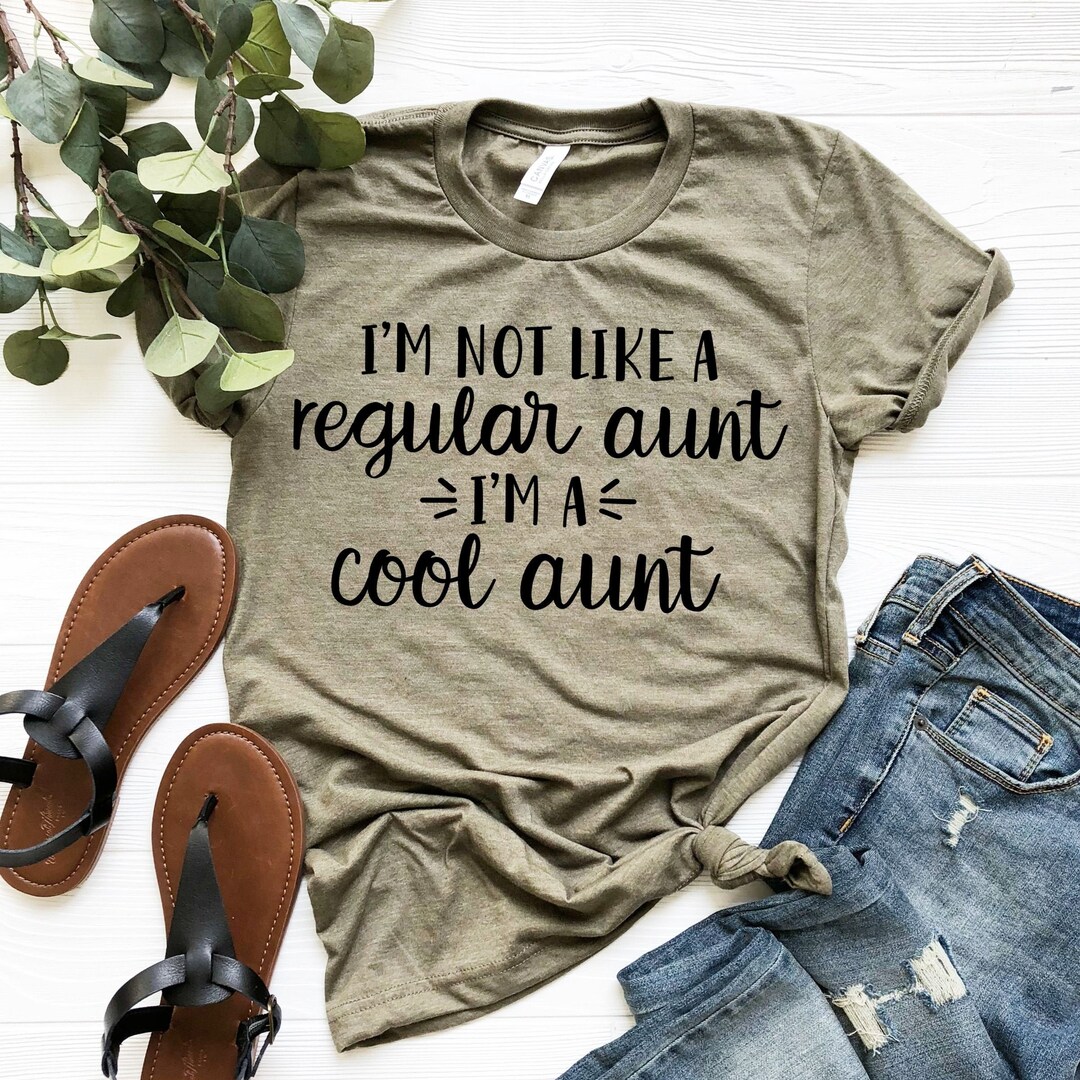 Cool Aunt Shirt, Funny Auntie Shirt, Gift for Aunt Gift Custom Auntie ...