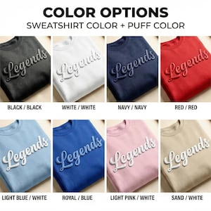 Custom Puff Print Team Name T-shirt, Personalized Puff Writing for ...