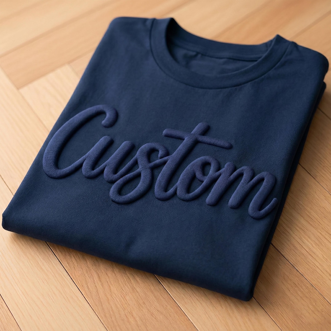 Custom Puff Print Team Name T-shirt, Personalized Puff Writing for ...