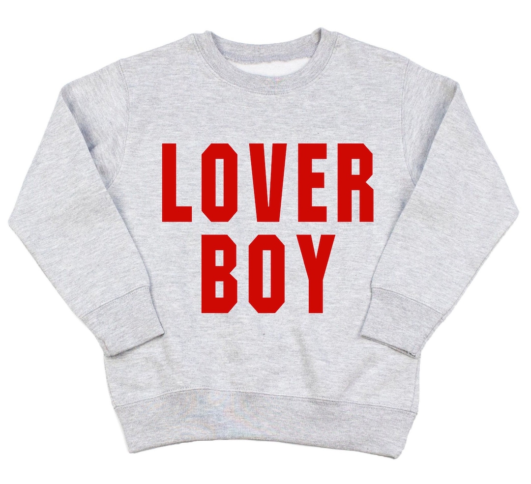 Lover Boy Shirt, Boys Valentines Sweatshirt, Baby Boy Valenetines Day Outfit, Toddler Boy ...