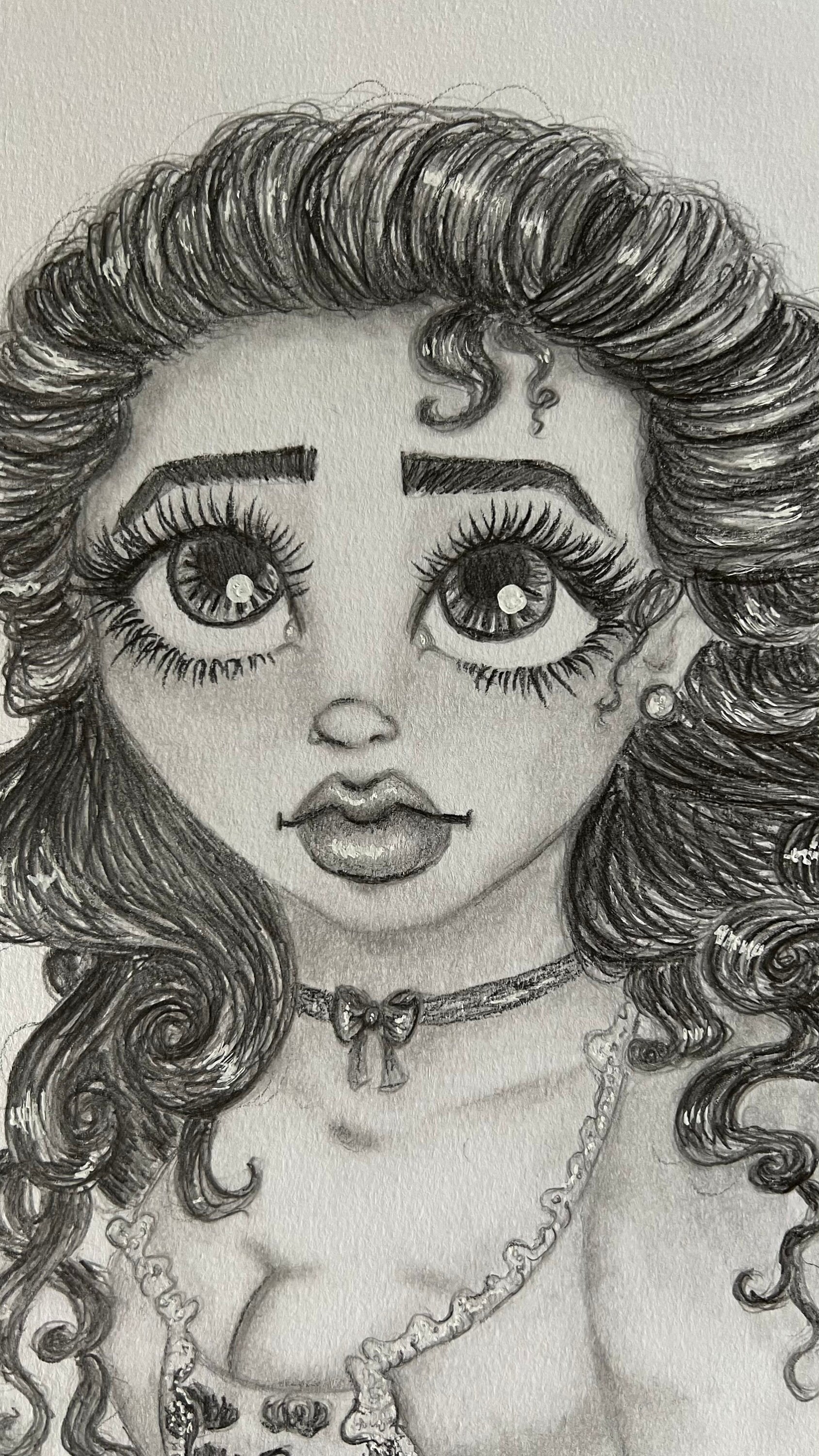 Original Pencil Art Wall Art Pencil Drawing Rococo Art Historical Art ...