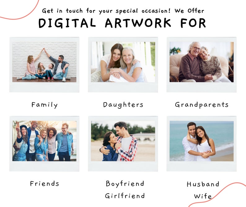 Custom Couple Portrait, Valentines Day Gift for Boyfriend Girlfriend ...