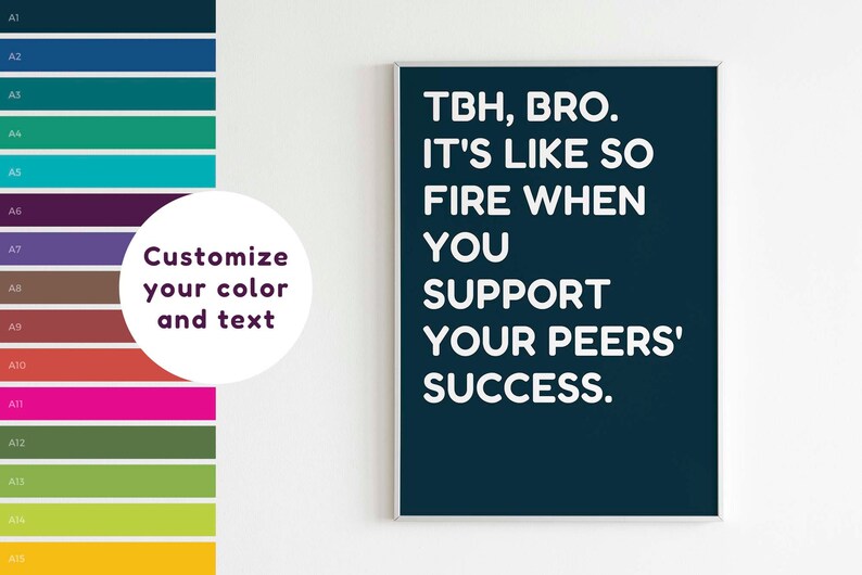 TBH Its so Fire, Funny Classroom Poster Printable Wall Art Sign, English Math Science Social ...
