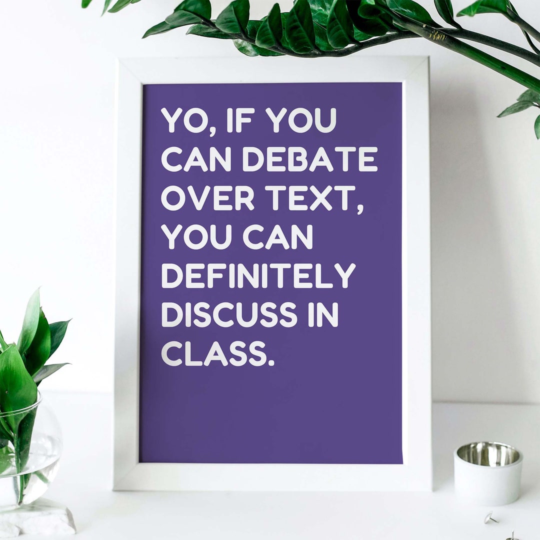 Class Discussion, Funny Classroom Poster Printable Wall Art Sign ...