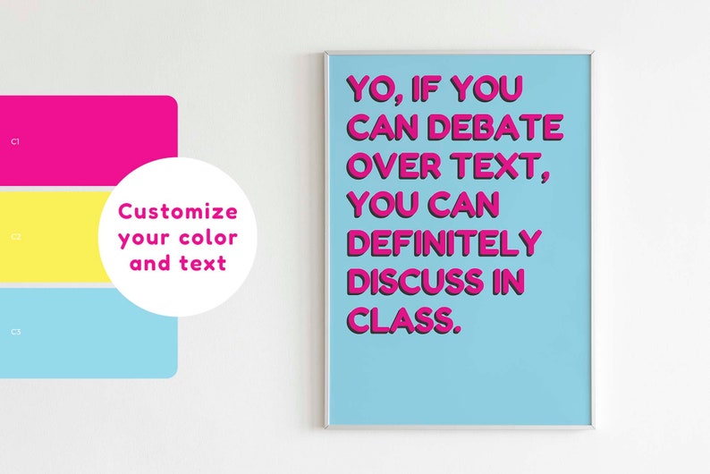 Class Discussion, Funny Classroom Poster Printable Wall Art Sign ...