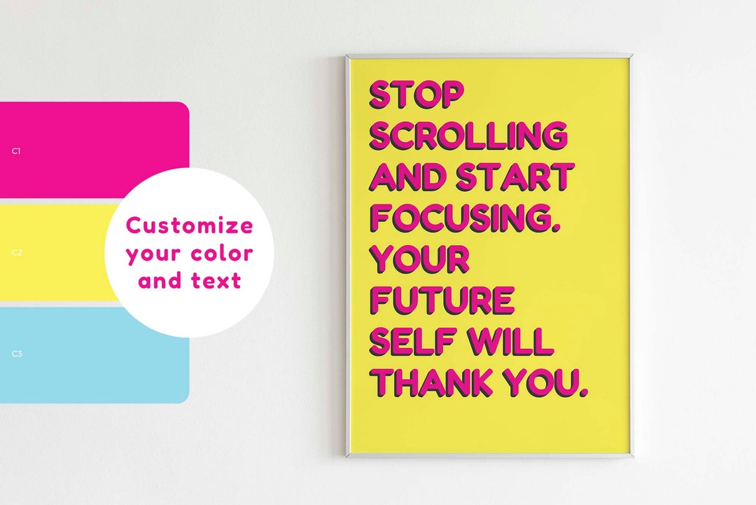 Stay Focused, Funny Classroom Poster Printable Wall Art Sign, English ...