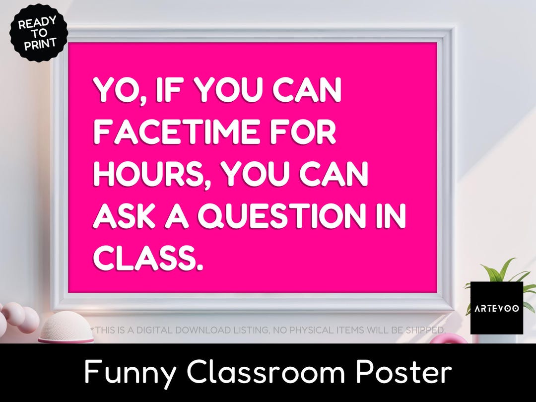 You Can Do It, Funny Classroom Poster Printable Wall Art Sign, English ...