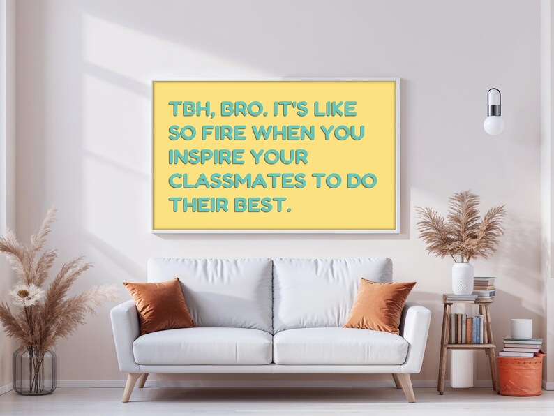 TBH Its so Fire, Funny Classroom Poster Printable Wall Art Sign ...