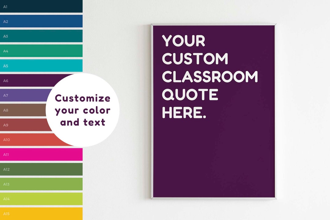 Custom Classroom, Funny Classroom Poster Printable Wall Art Sign ...