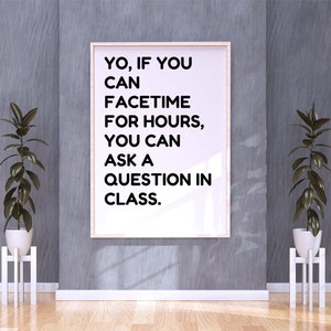 You Can Do It, Funny Classroom Poster Printable Wall Art Sign, English ...