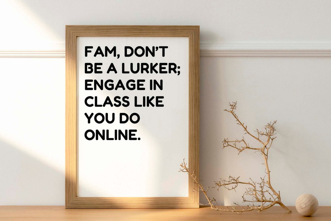 Teachers Gift, Funny Classroom Poster Printable Wall Art Sign, English ...