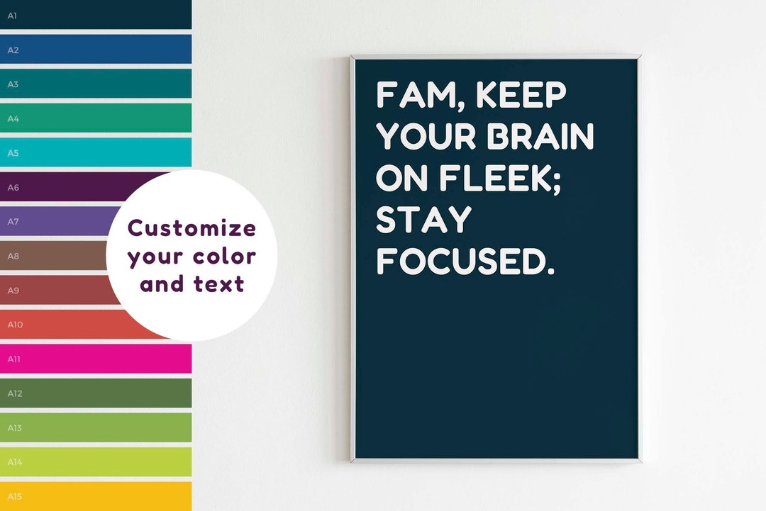 Stay Focused, Funny Classroom Poster Printable Wall Art Sign, English ...