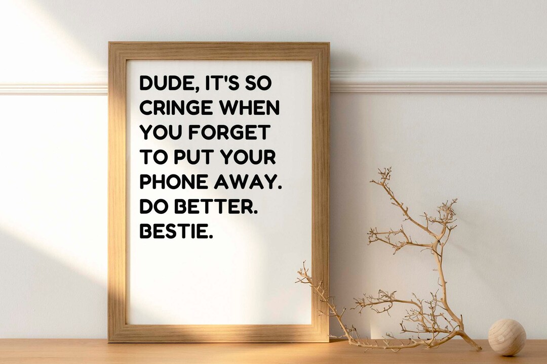 It's so Cringe, Funny Classroom Poster Printable Wall Art Sign, English ...