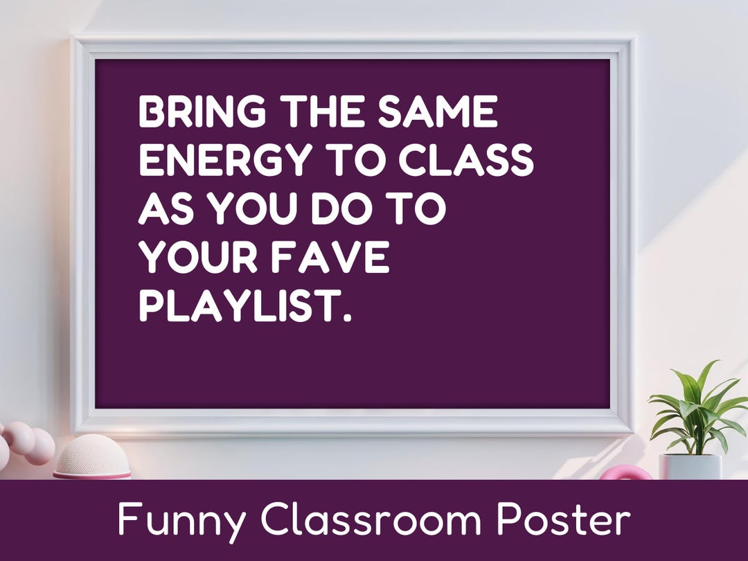 Teachers Gift, Funny Classroom Poster Printable Wall Art Sign, English ...