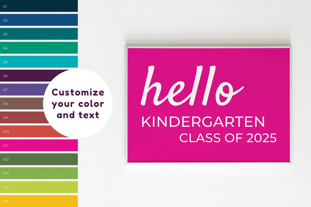 First Day of Kindergarten Sign Prop, Back to School Personalized, DIY ...