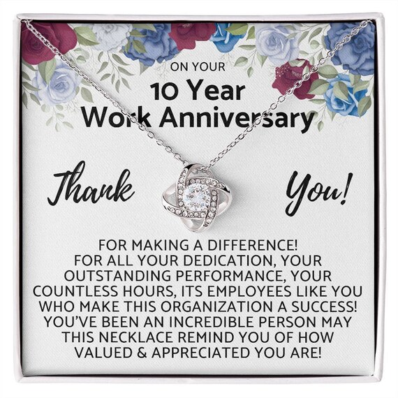 Happy 10th Year Work Anniversary 10 Year Job Work Service - Etsy