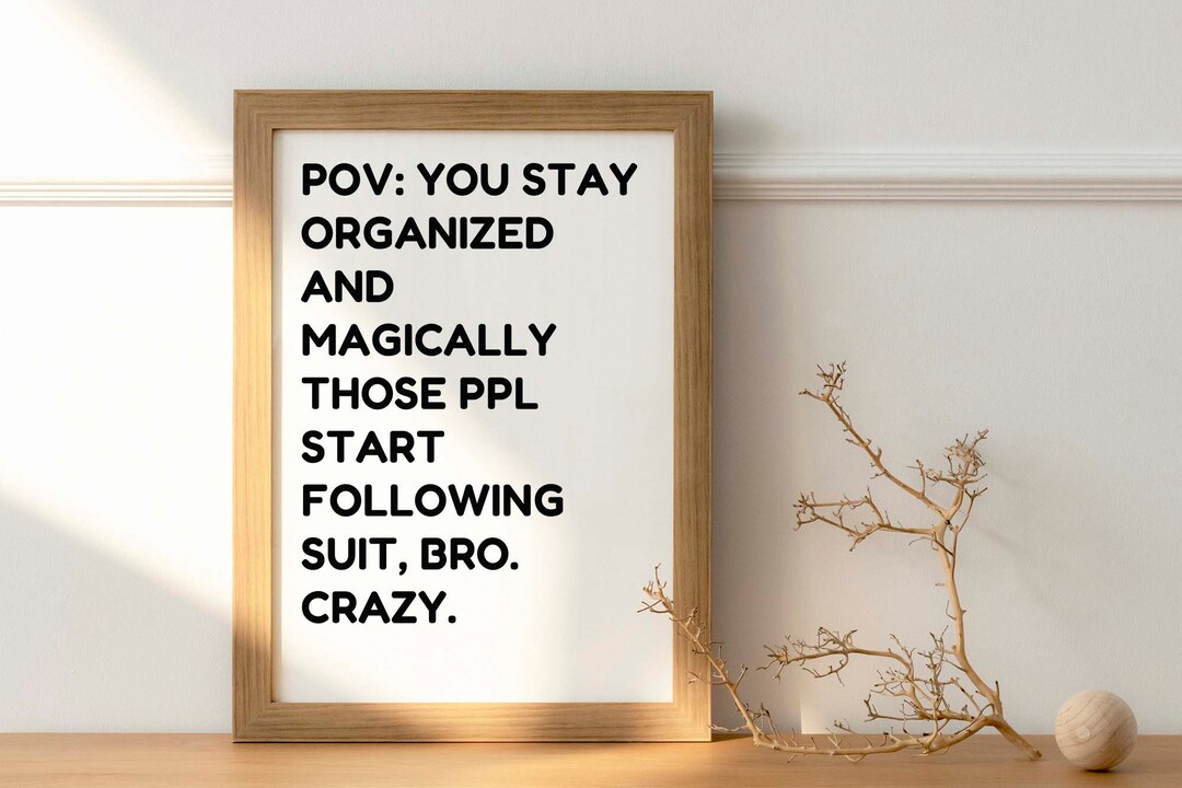 Classroom POV, Funny Classroom Poster Printable Wall Art Sign, English ...